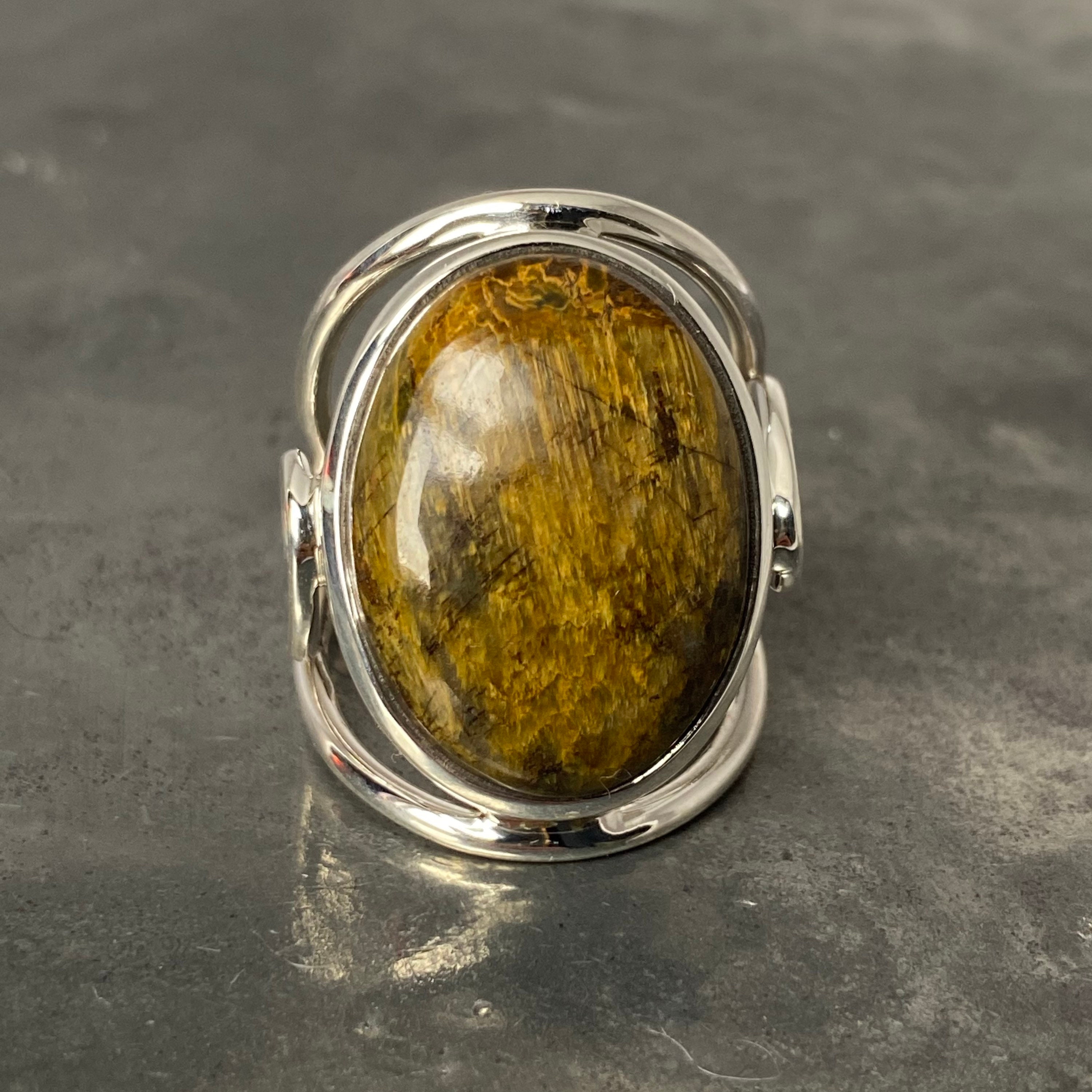 Nellite ring Neolite ring gold skies pietersite ring | Etsy