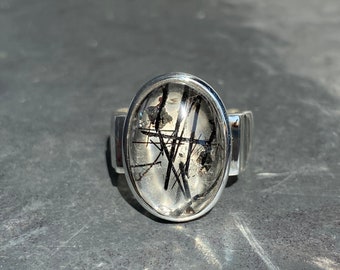 Tourmalinated Ring - Etsy