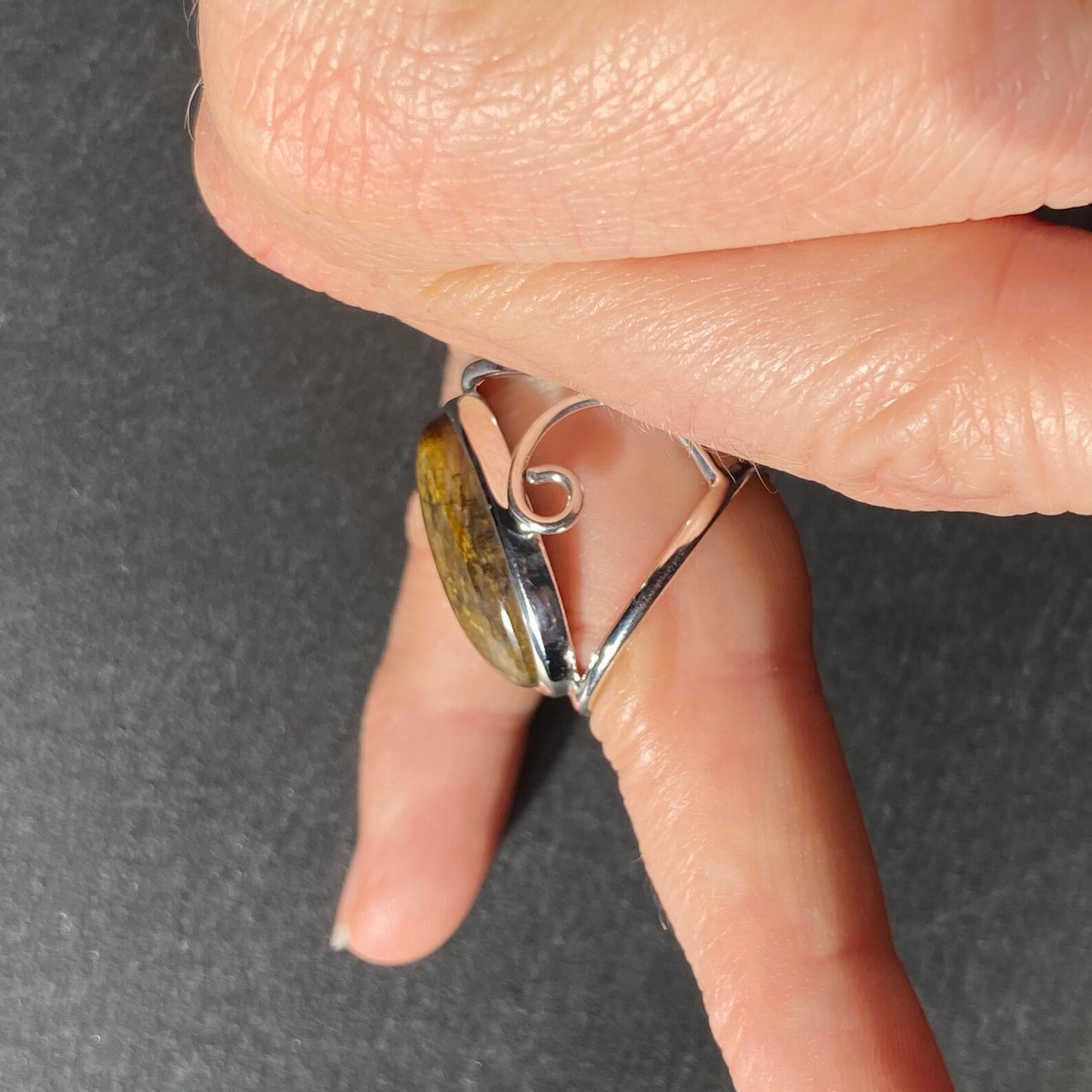 Nellite ring Neolite ring gold skies pietersite ring | Etsy