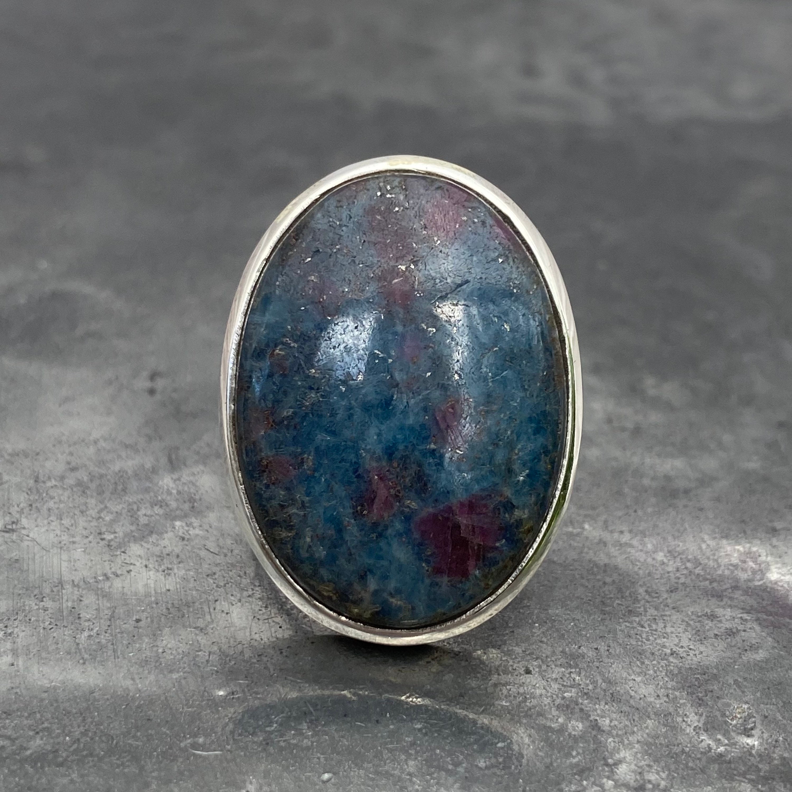 Kyanite Ruby Ring Ruby Kyanite Ring Silver Kyanite Ruby - Etsy UK