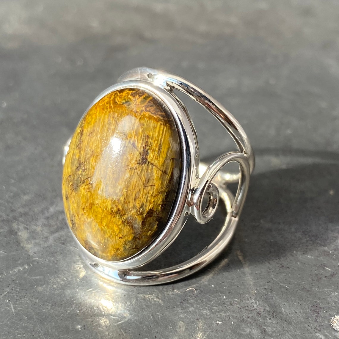 Nellite ring Neolite ring gold skies pietersite ring | Etsy