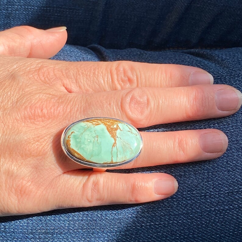 Variscite Ring Oval Variscite Ring Variscite Ring Size UK - Etsy