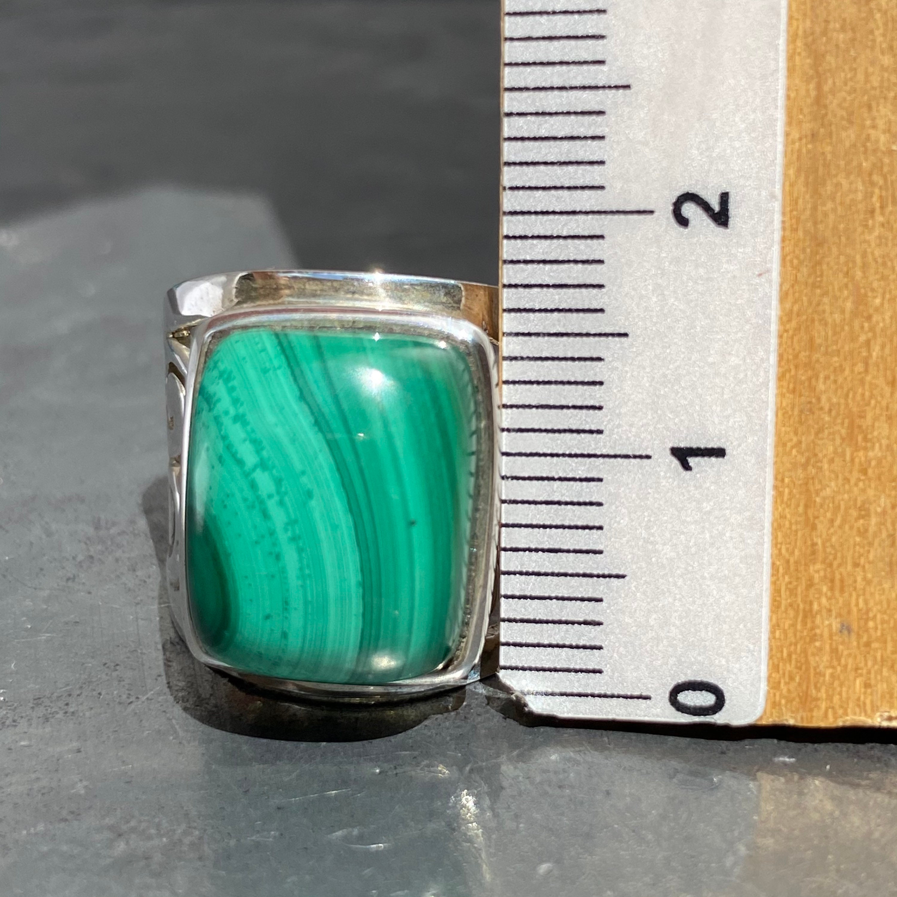 Malachite Ring Silver Malachite Ring Filigree Band - Etsy Australia