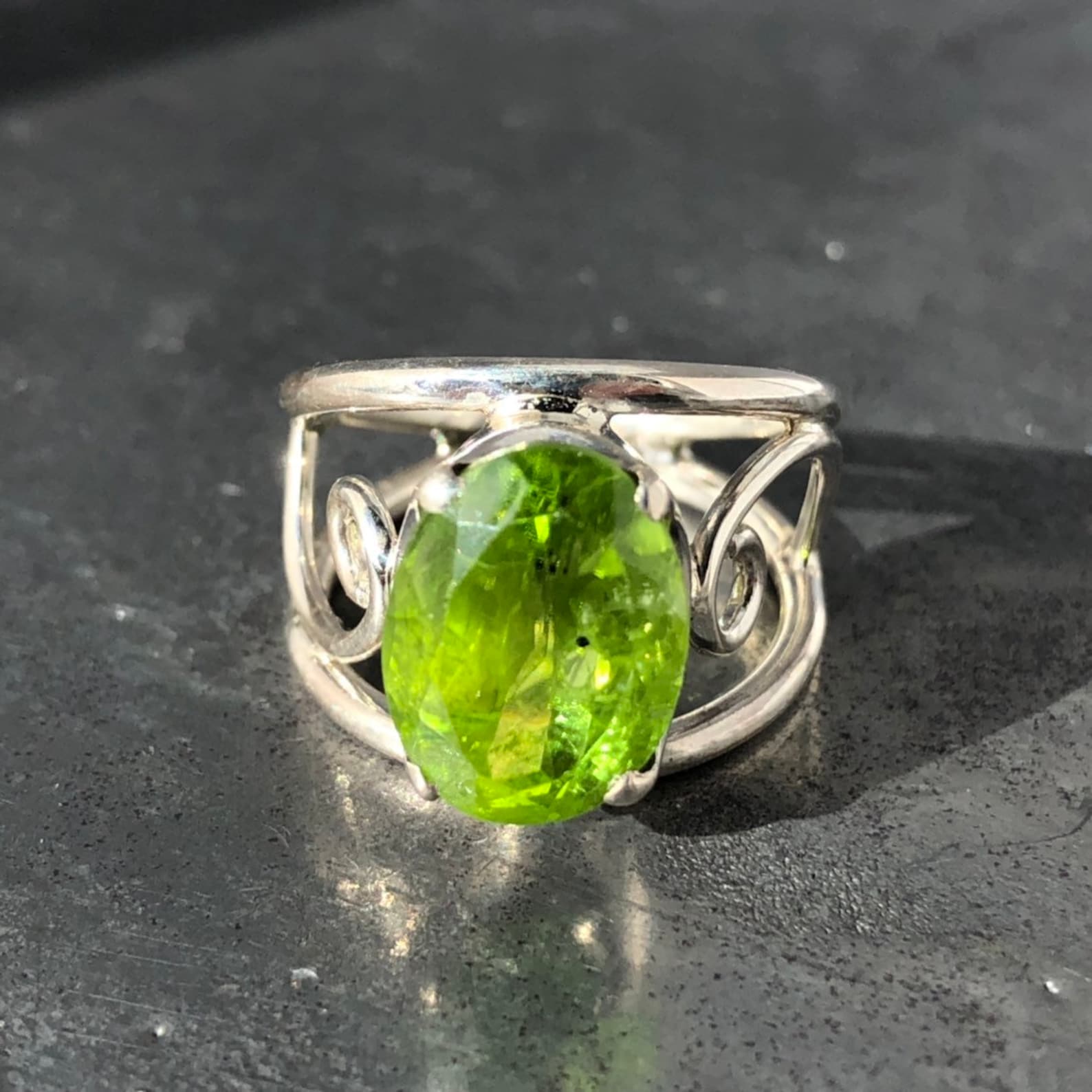 Peridot Ring - Etsy