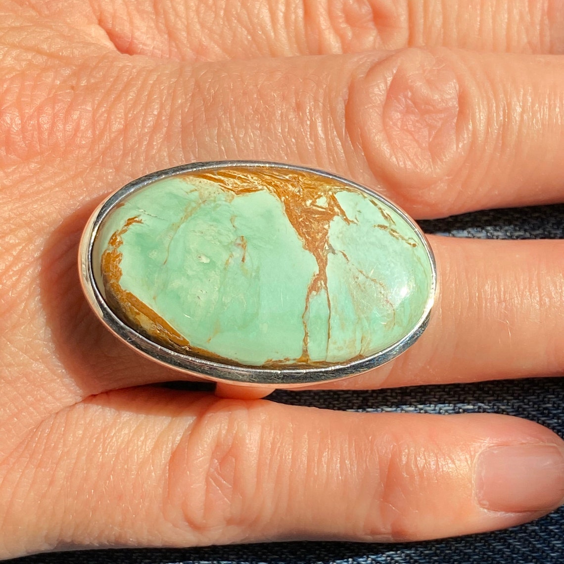 Variscite Ring Oval Variscite Ring Variscite Ring Size UK - Etsy