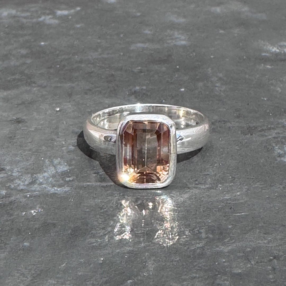 Topaz Ring - Imperial Topaz Ring - Champagne Topaz Ring Size U.K. - O1 ...