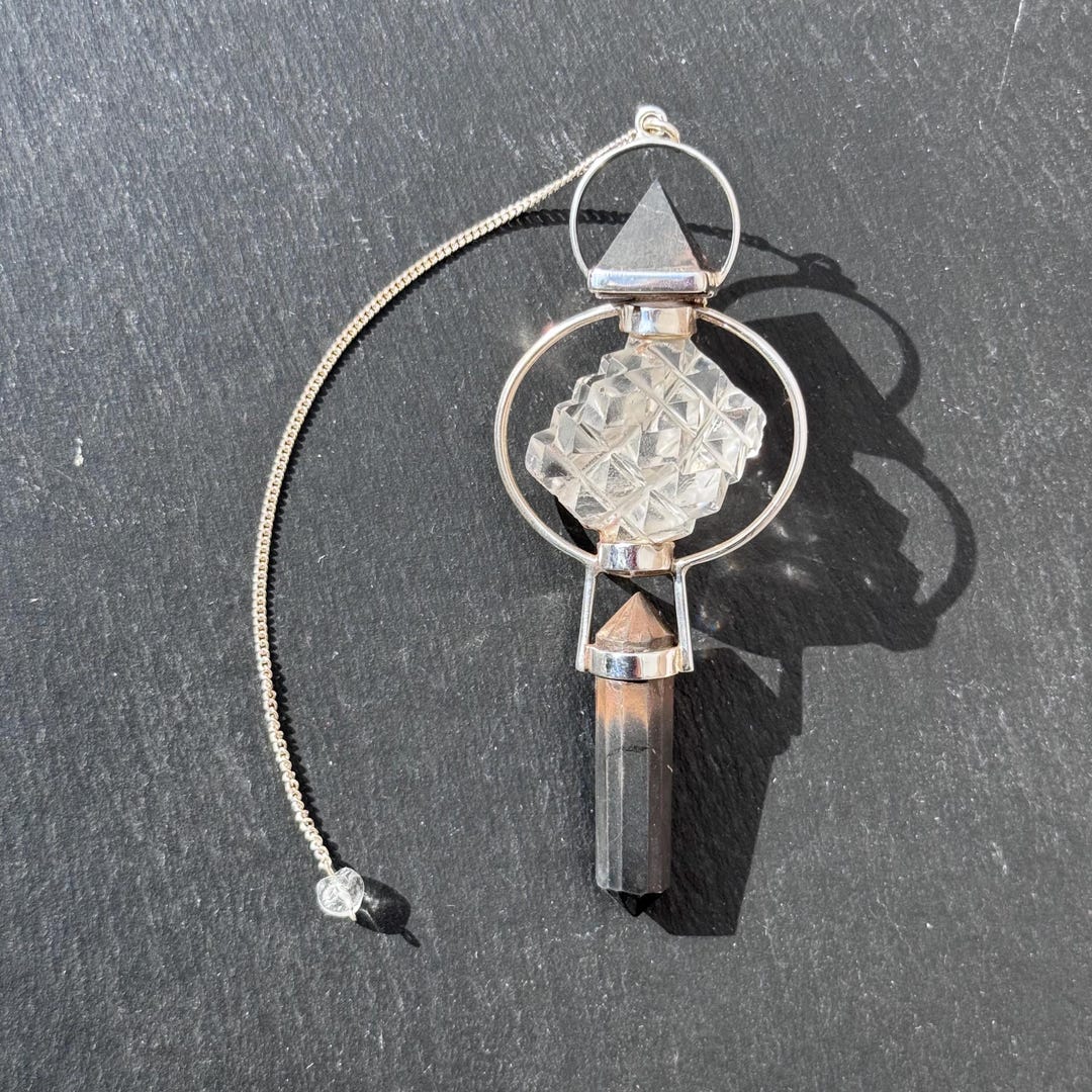 Pendulum - Dowsing Pendant - Designer Dowsing Pendulum - Shungite and ...