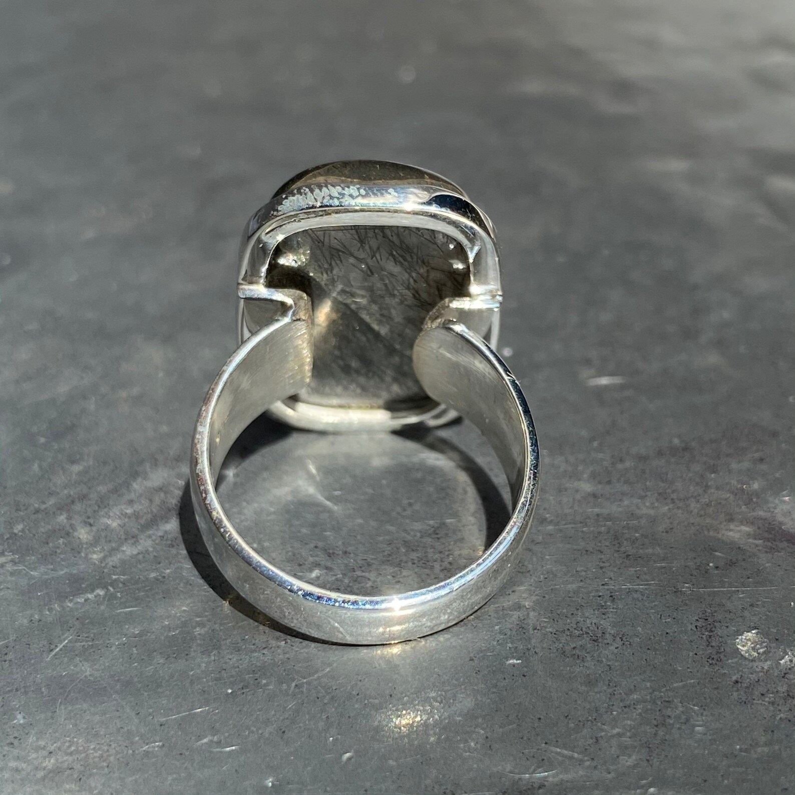 Tourmalinated Quartz Ring Rectangle Tourmaline Quartz Ring - Etsy