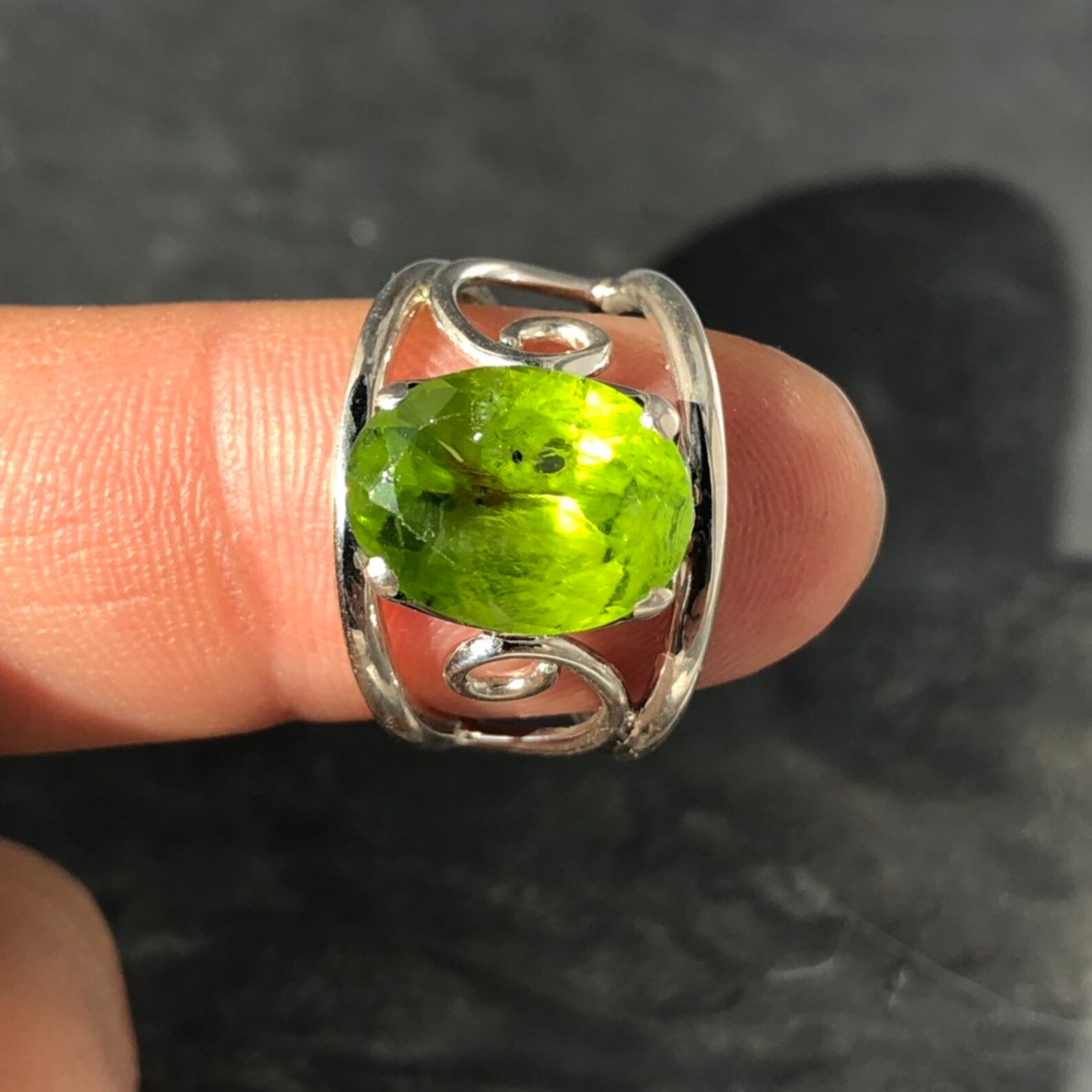 Peridot Ring - Etsy