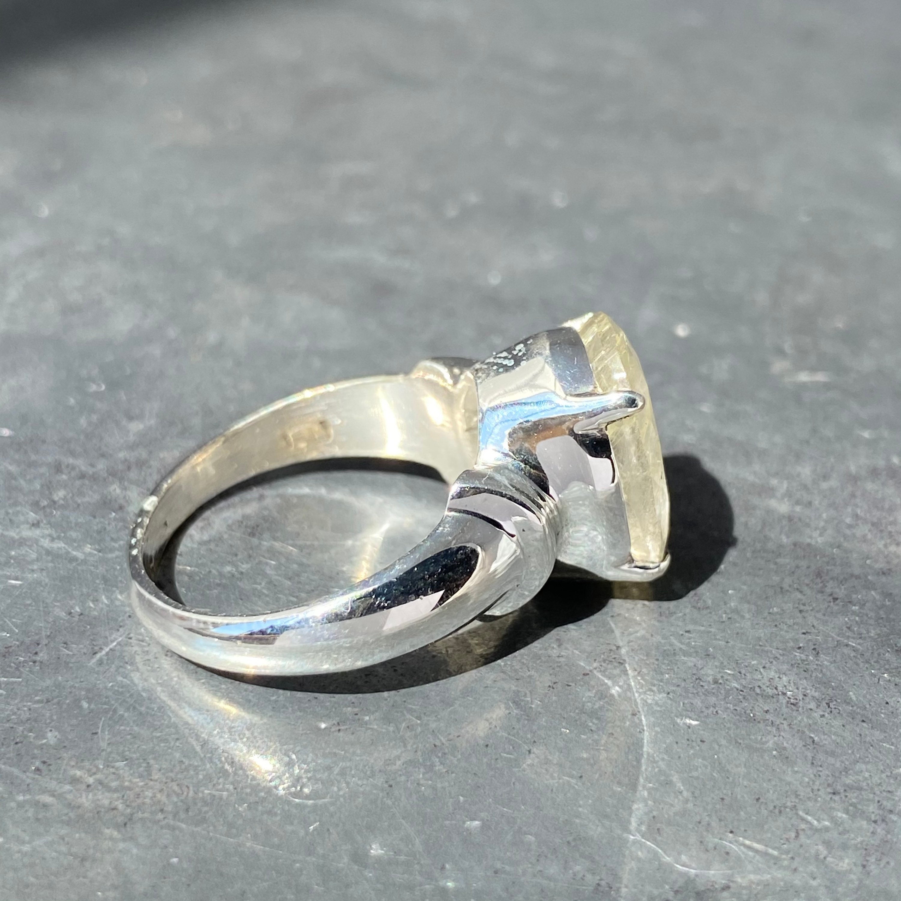 Anillo de cuarzo rutilado anillo de cuarzo rutilado tamaño | Etsy