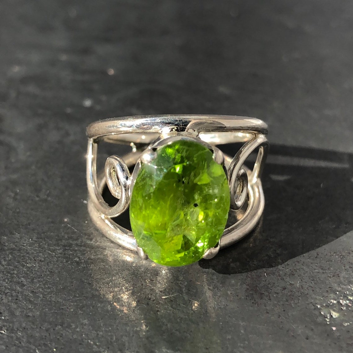 Peridot Ring - Etsy