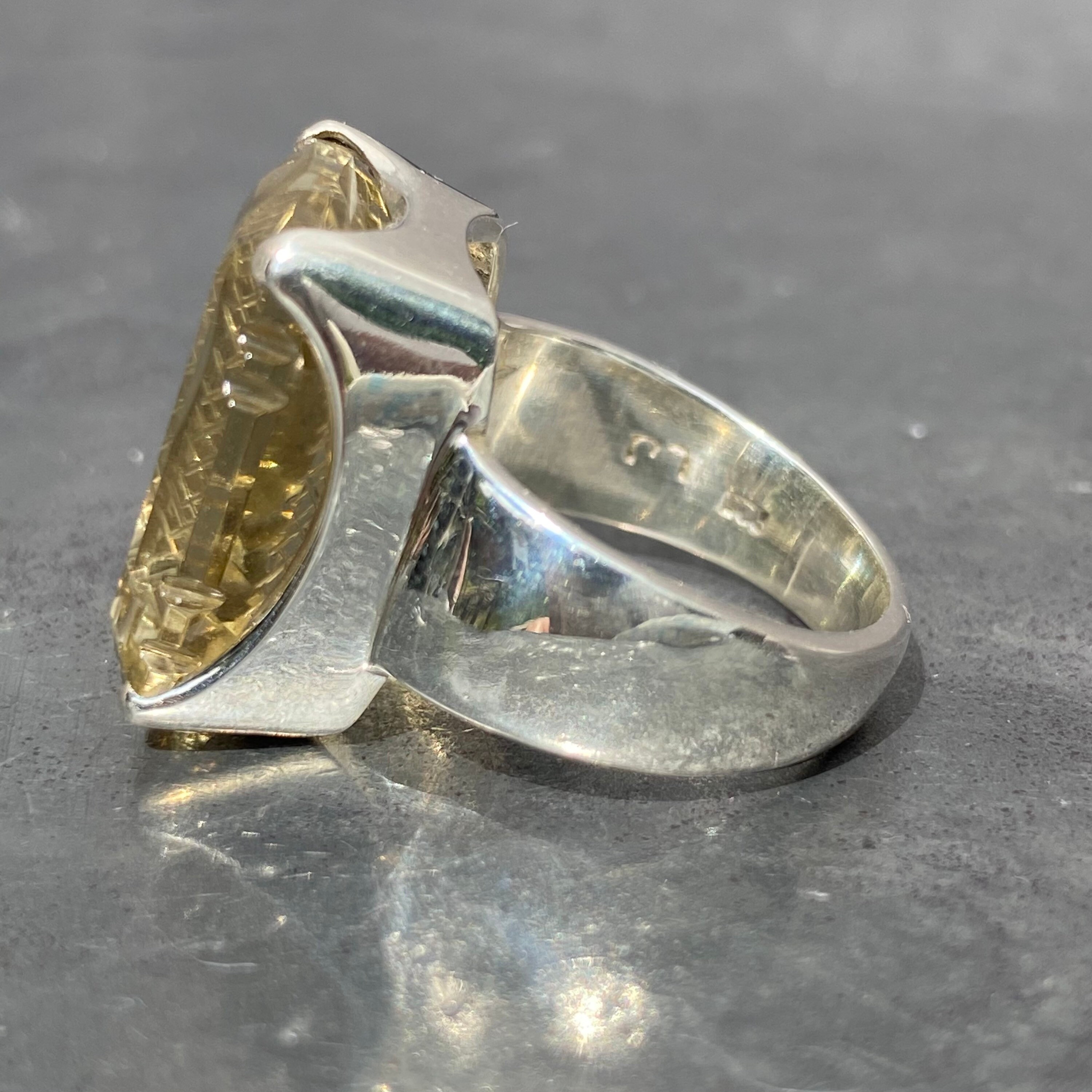 Lemon quartz ring Designer Lemon Quartz Ring Fancy cut | Etsy