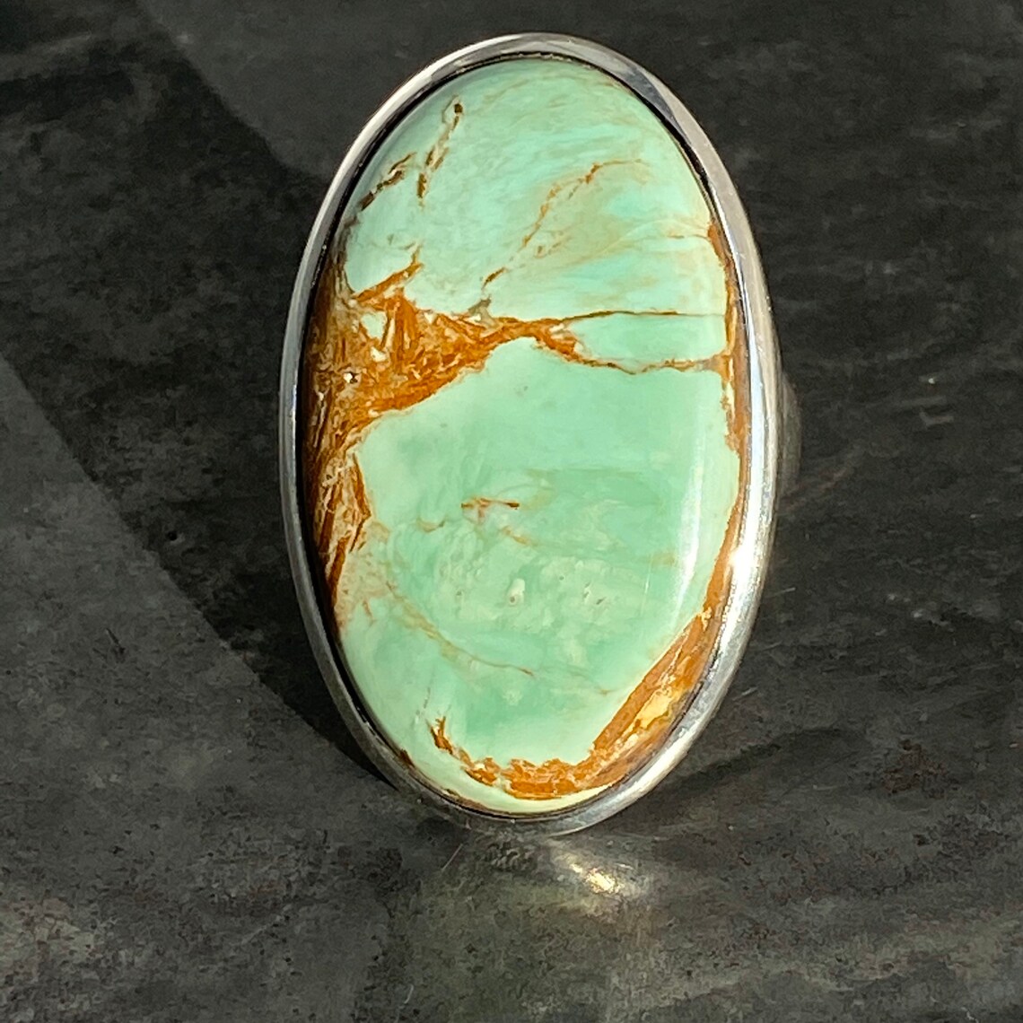 Variscite Ring Oval Variscite Ring Variscite Ring Size UK - Etsy