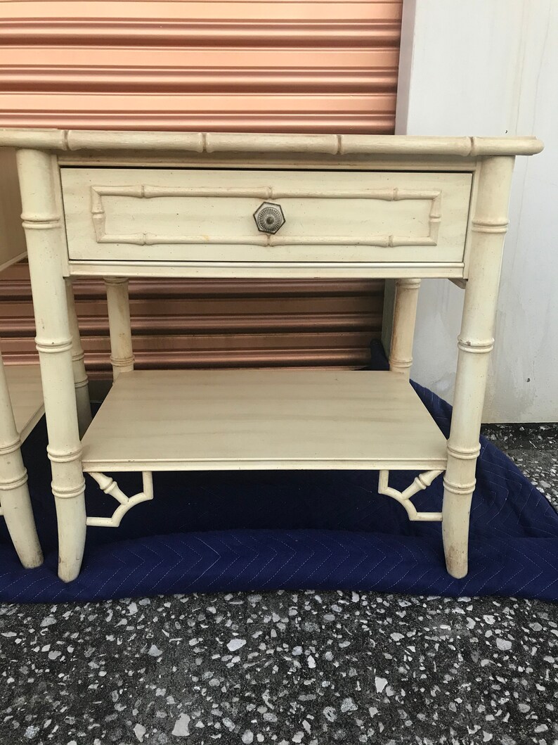 PAIR Thomasville Allegro Faux Bamboo Night Stands End Tables - Etsy