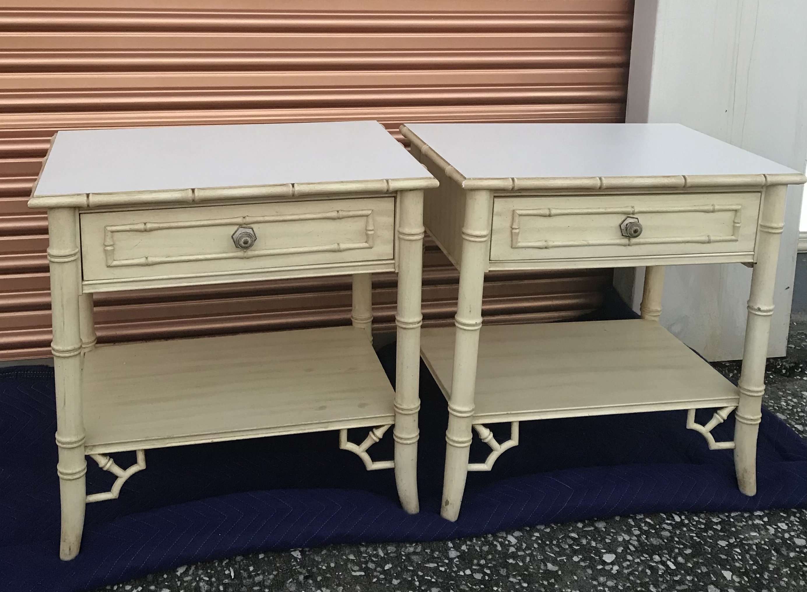 PAIR Thomasville Allegro Faux Bamboo Night Stands End Tables - Etsy