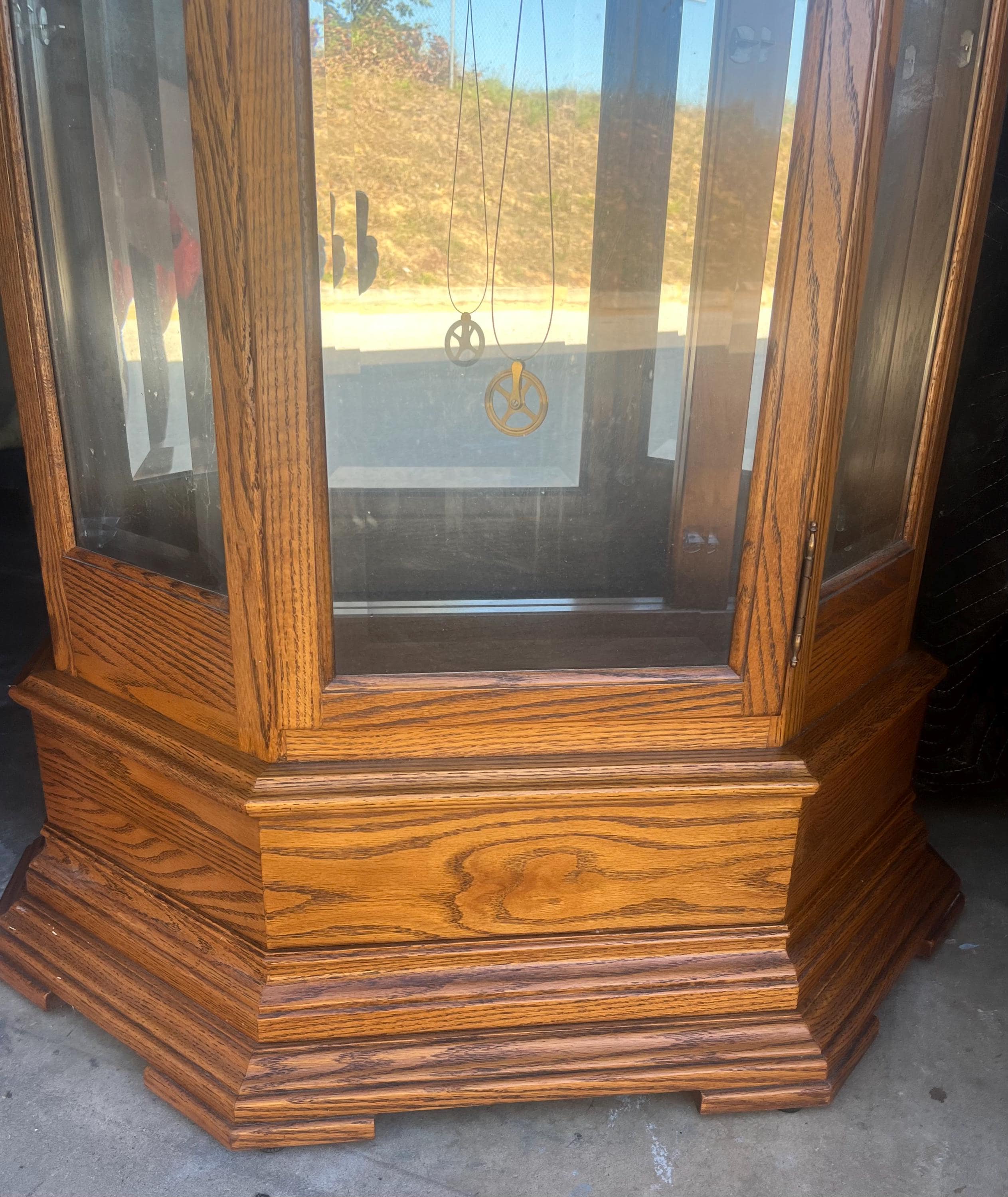 Howard Miller Grandfather Clock Curio Cabinet Etsy