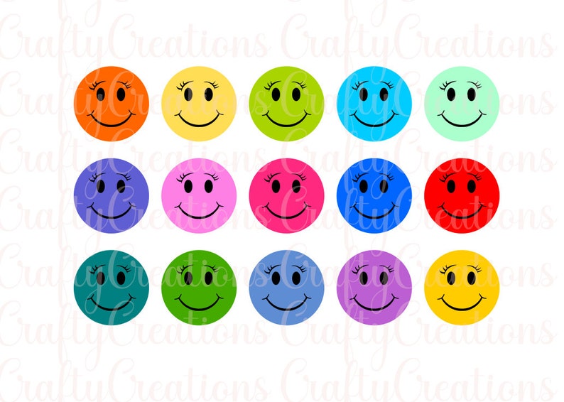 Girl Smiley Faces Clipart SVG/DXF/PNG - Etsy