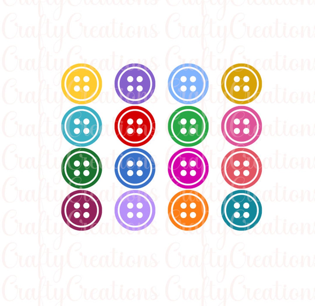 Bright Buttons Clipart SVG/DXF/PNG - Etsy