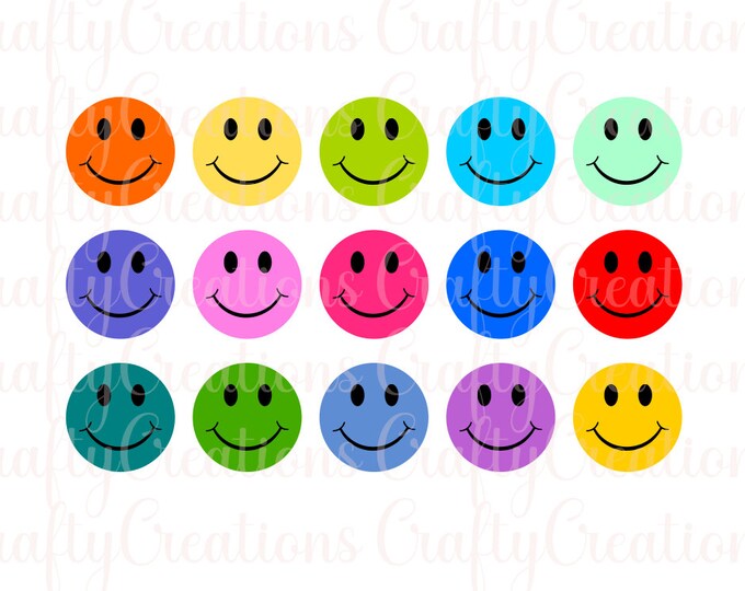 Boy Smiley Faces Clipart SVG/DXF/PNG - Etsy
