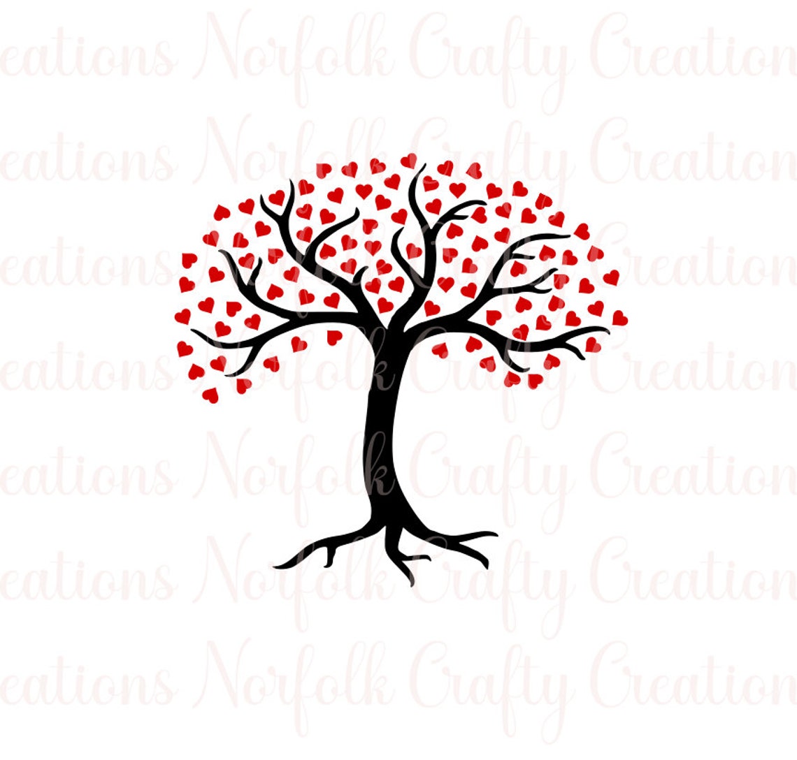Heart Tree SVG/DXF/PNG for Cutting Machines - Etsy