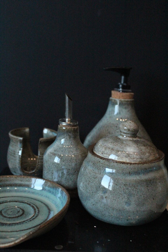 Ceramic Kitchen Set. Kitchen Organizer Kitchen Handmade Set. - Etsy