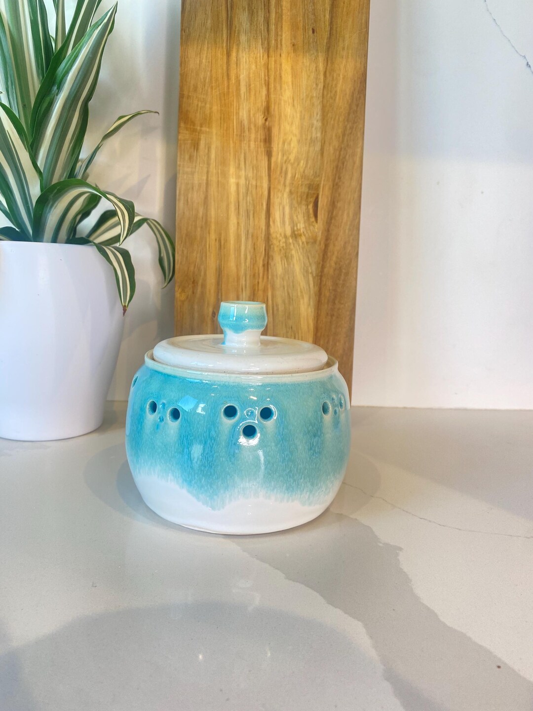 Handmade Ceramic Onion Jar: Rustic Kitchen Storage Canister - Etsy