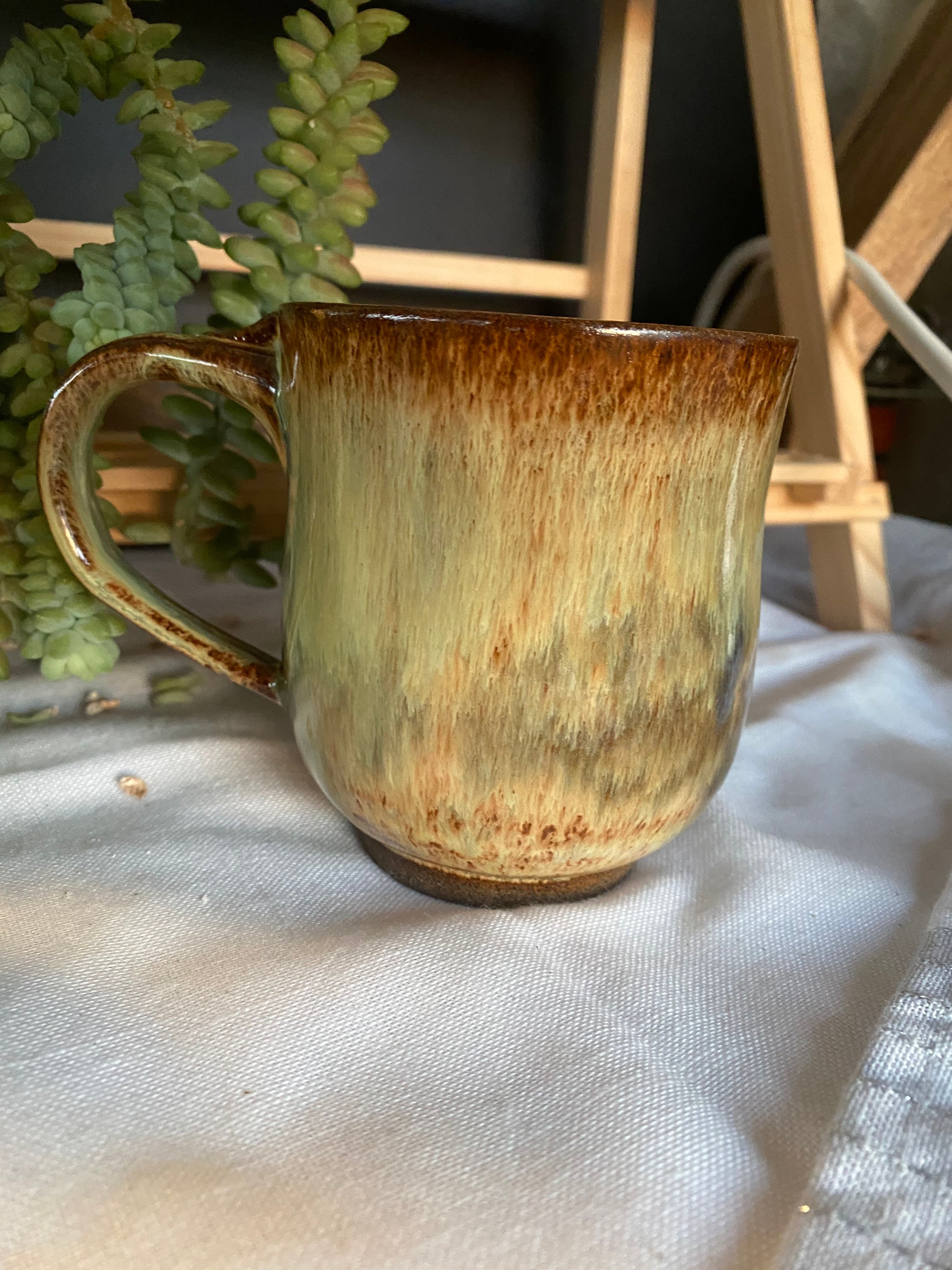 Handmade Pottery Coffee Mugs With Handle, Rustic Modern Look Mugs ...