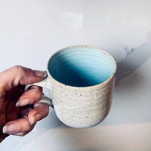 Handmade Pottery Coffee Mugs With Handle, Rustic Modern Look Mugs ...