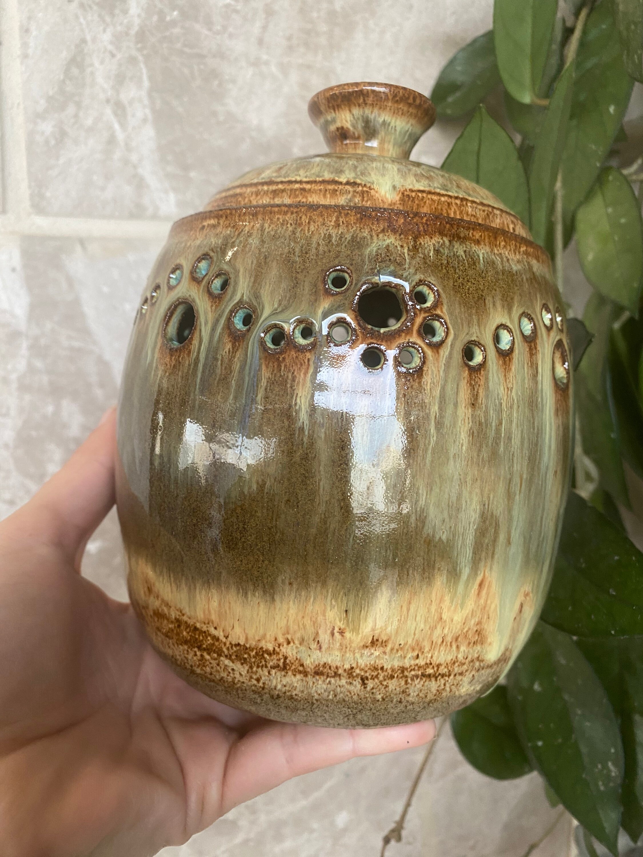 Multi-purpose Ceramic Storage Jar Set - Store Your Onions, Garlic, and ...