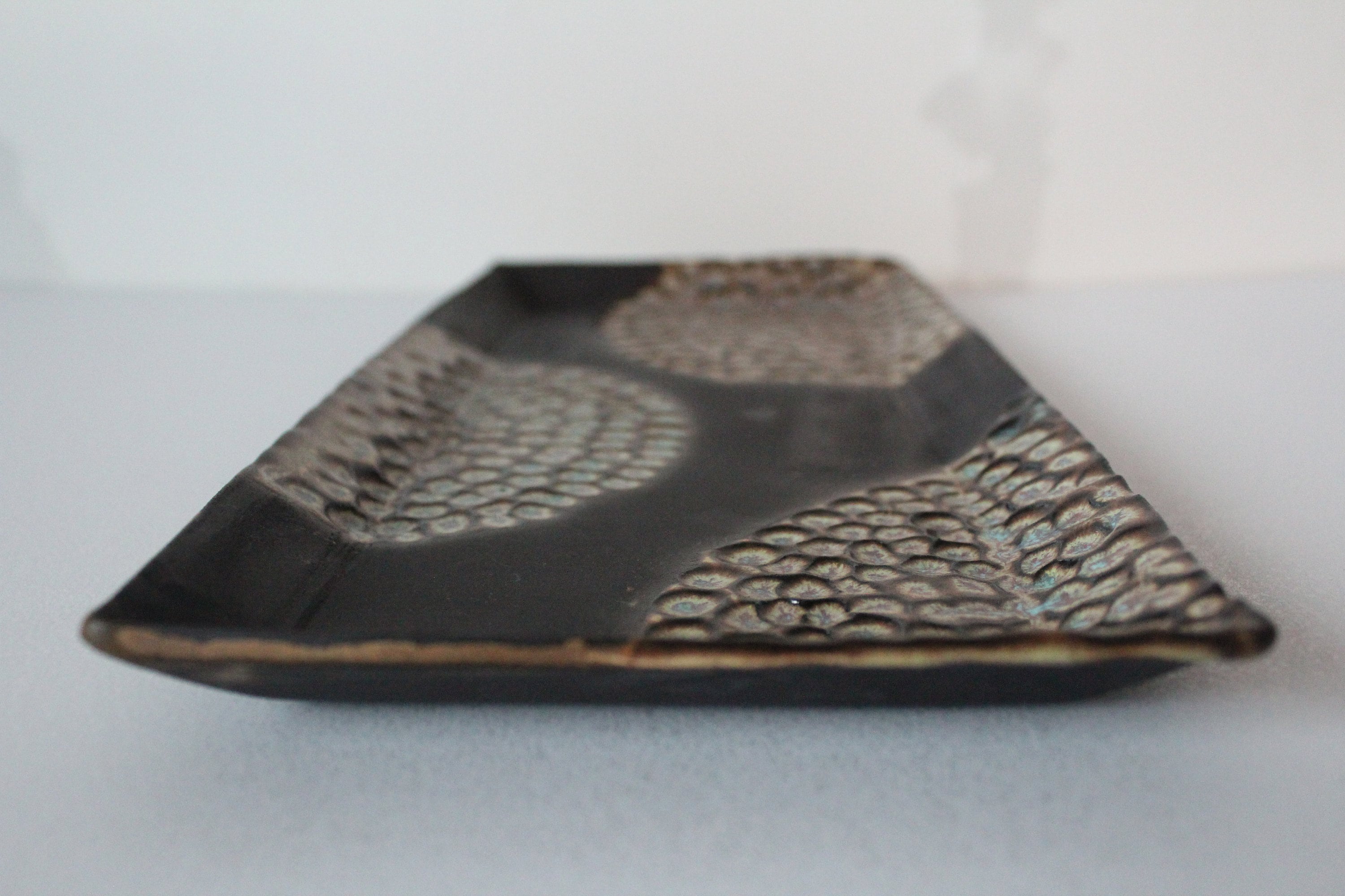 Handmade Ceramic Rectangular Cake Serving Tray, Large English Cake ...