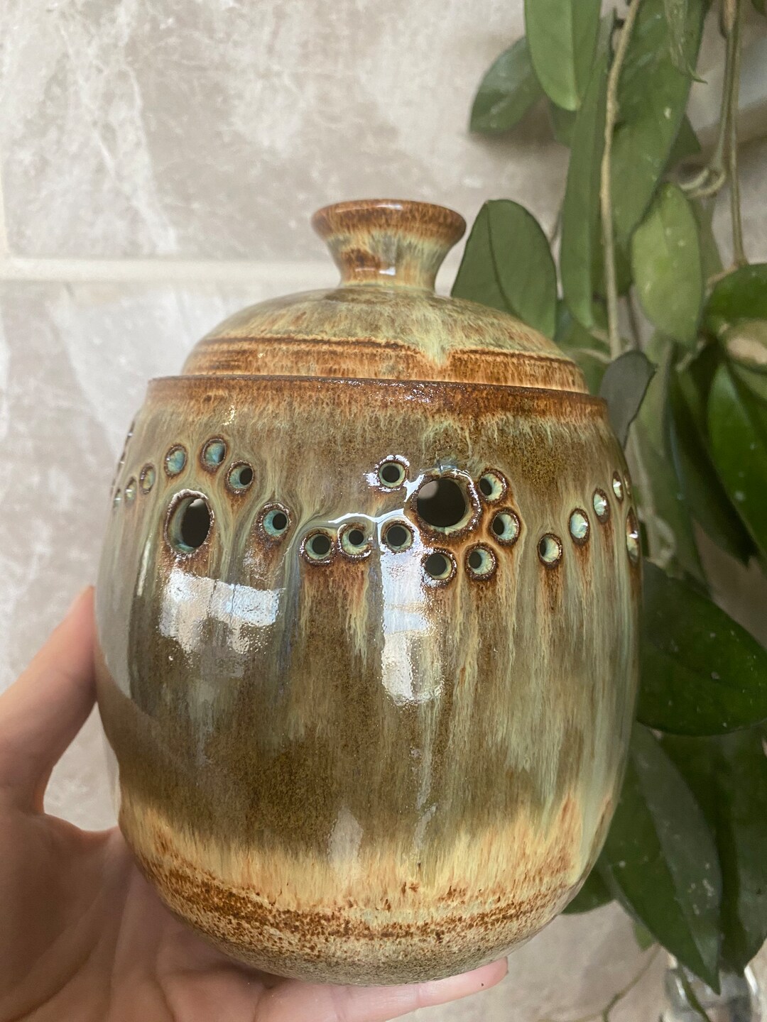 Multi-purpose Ceramic Storage Jar Set - Store Your Onions, Garlic, and ...