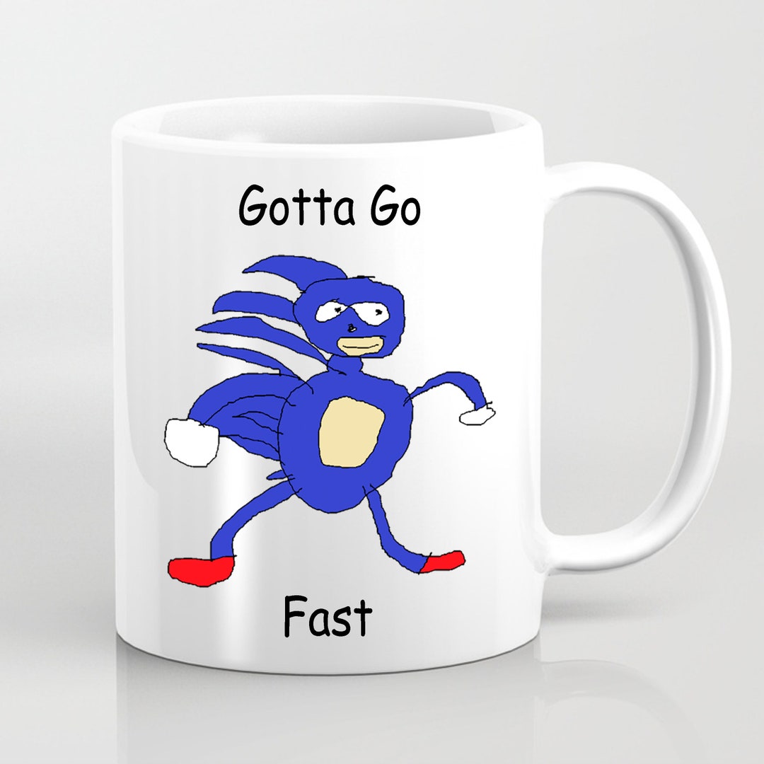 Sanic the Hedgehog Meme Mug Geek Gaming Mug Gamer - Etsy