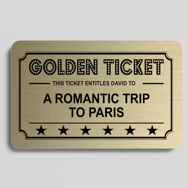 Golden Ticket - Etsy