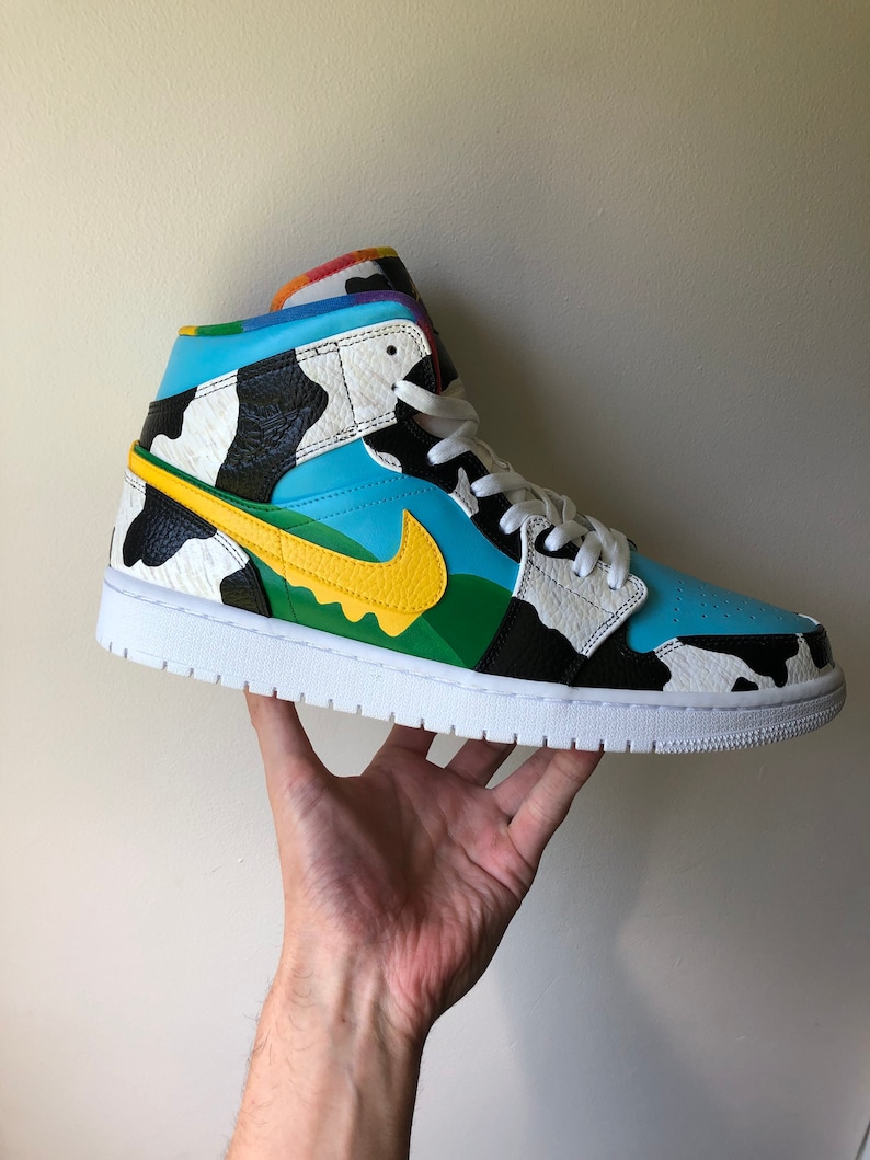 Ben And Jerrys Chunky Dunky Inspired Jordan 1 Etsy