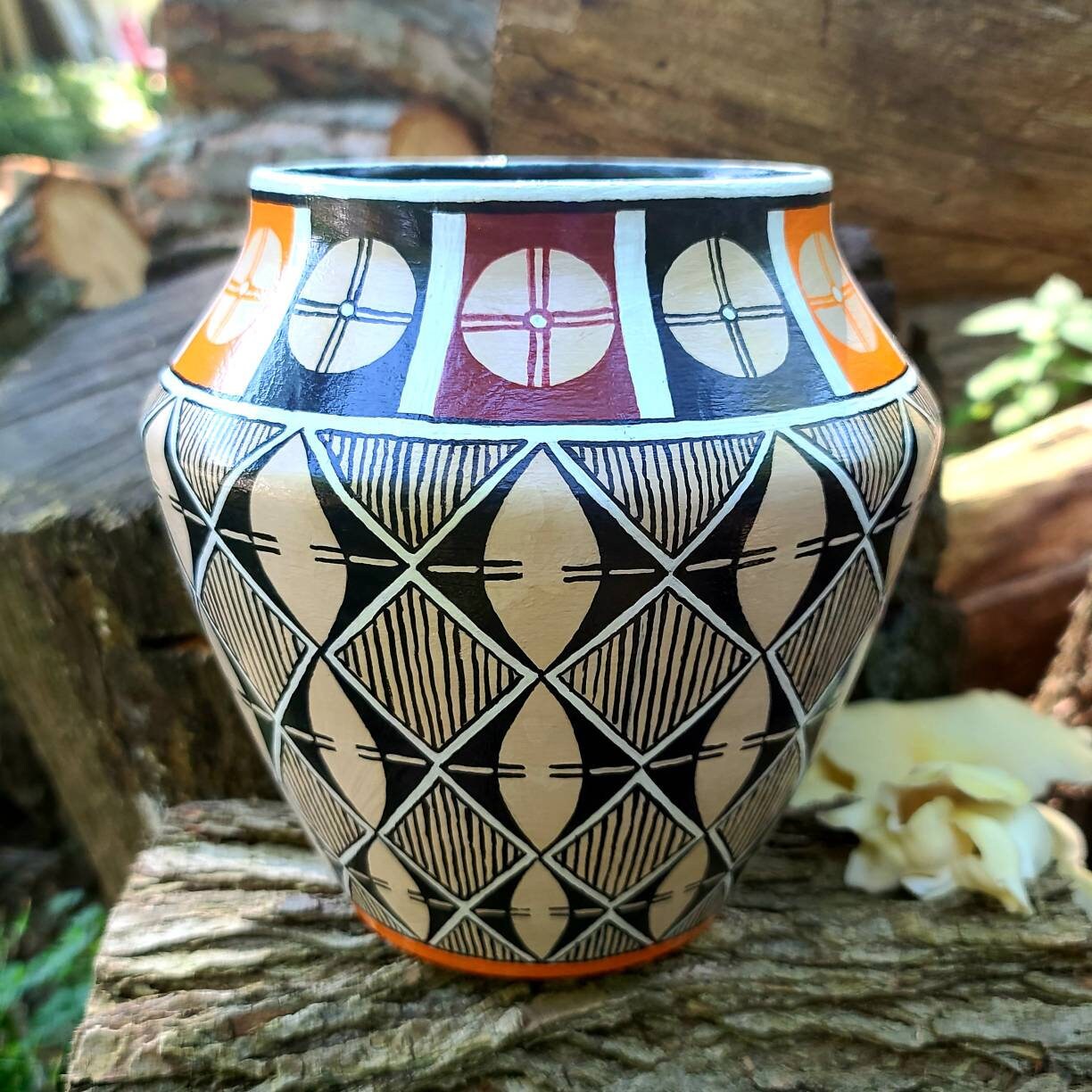 Wooden southwestern-style Pottery Vase - Etsy