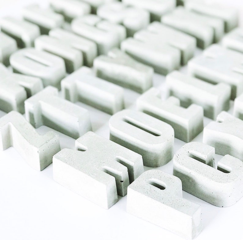 Concrete Letters // Personalised Letters // Housewarming Gift - Etsy