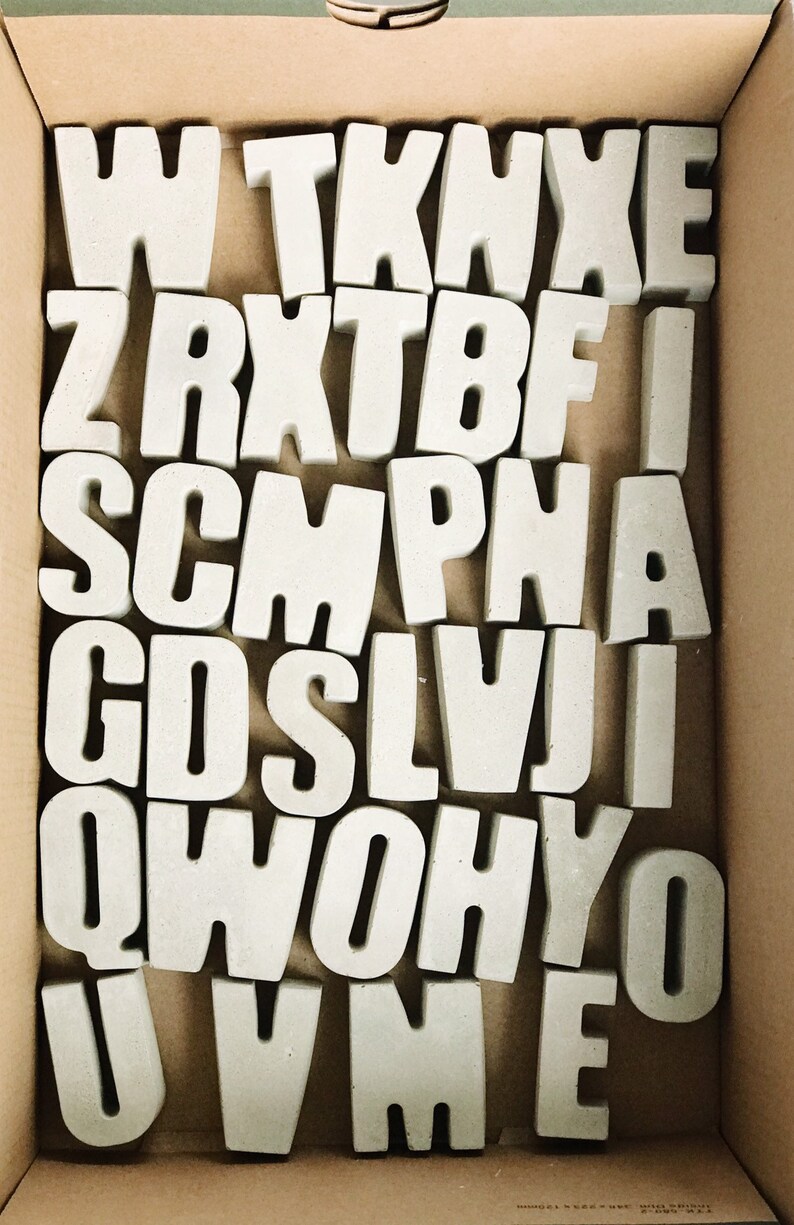 Concrete Letters // Personalised Letters // Housewarming Gift - Etsy