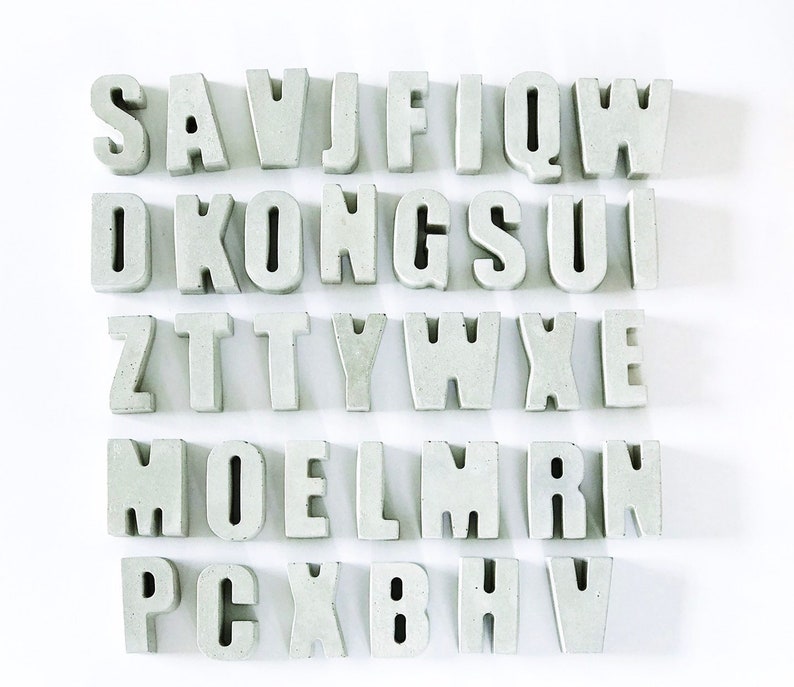 Concrete Letters // Personalised Letters // Housewarming Gift - Etsy