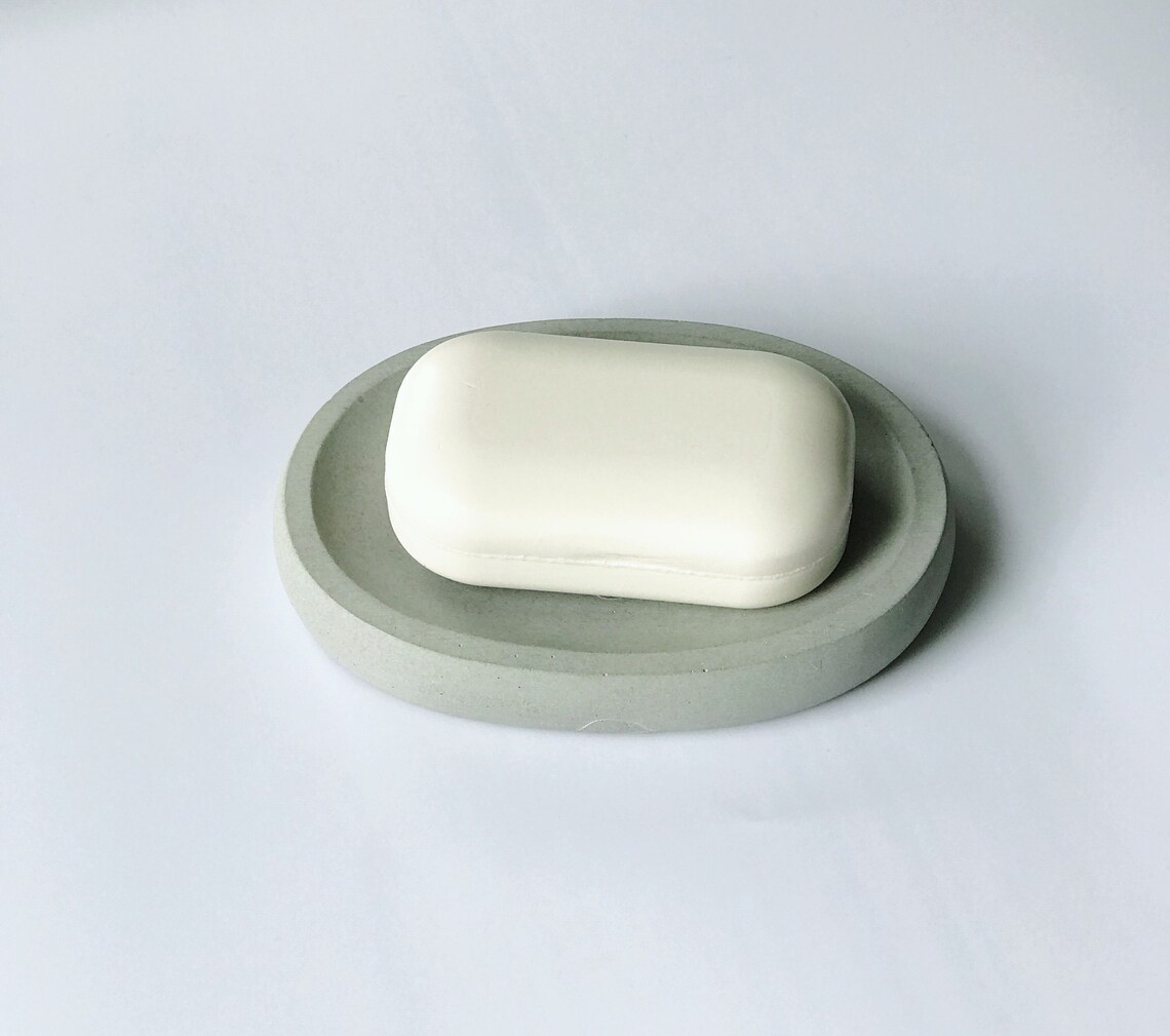 Concrete Soap Dish // Modern Bathroom Accessories // Bathroom - Etsy