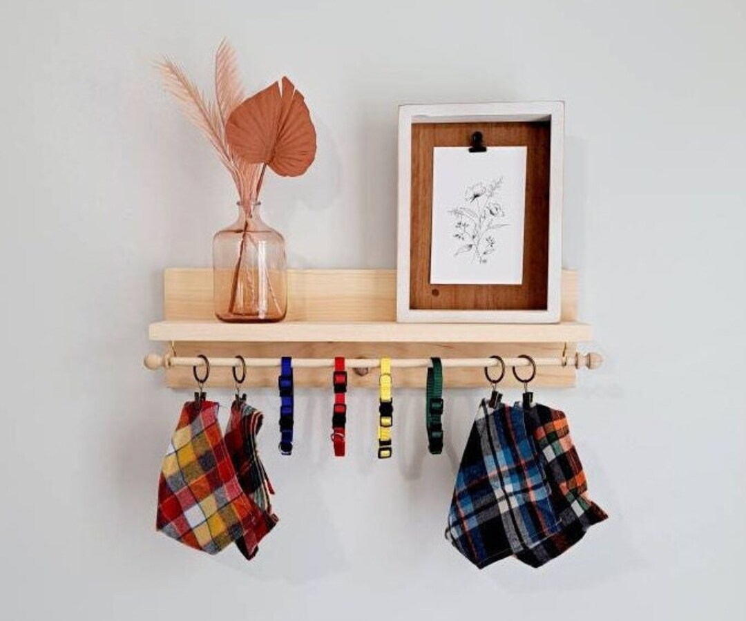 Leash Holder, Pet Accessory Organizer, Wall Mounted Dog Leash Holder ...