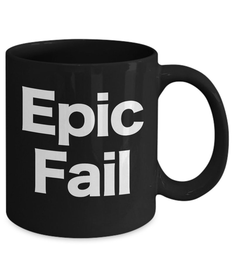 Epic Fail Mug Black Coffee Cup Funny Gift for Gamer Player - Etsy