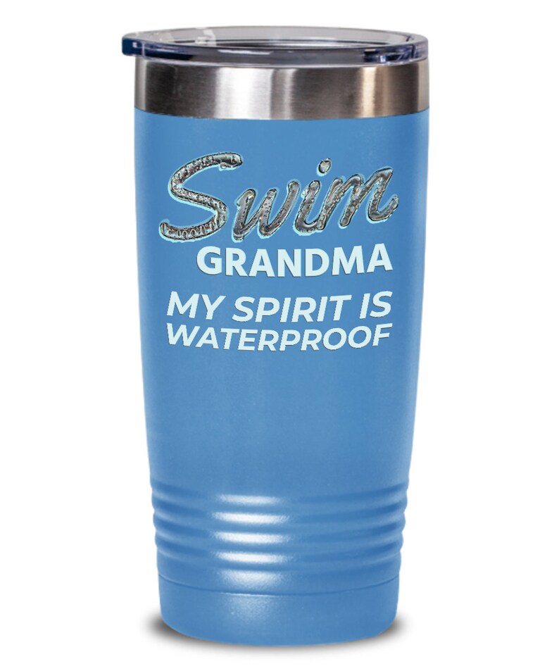 Swim Grandma Tumbler Swimmer Grandmother Travel Coffee Cup Funny Gift ...