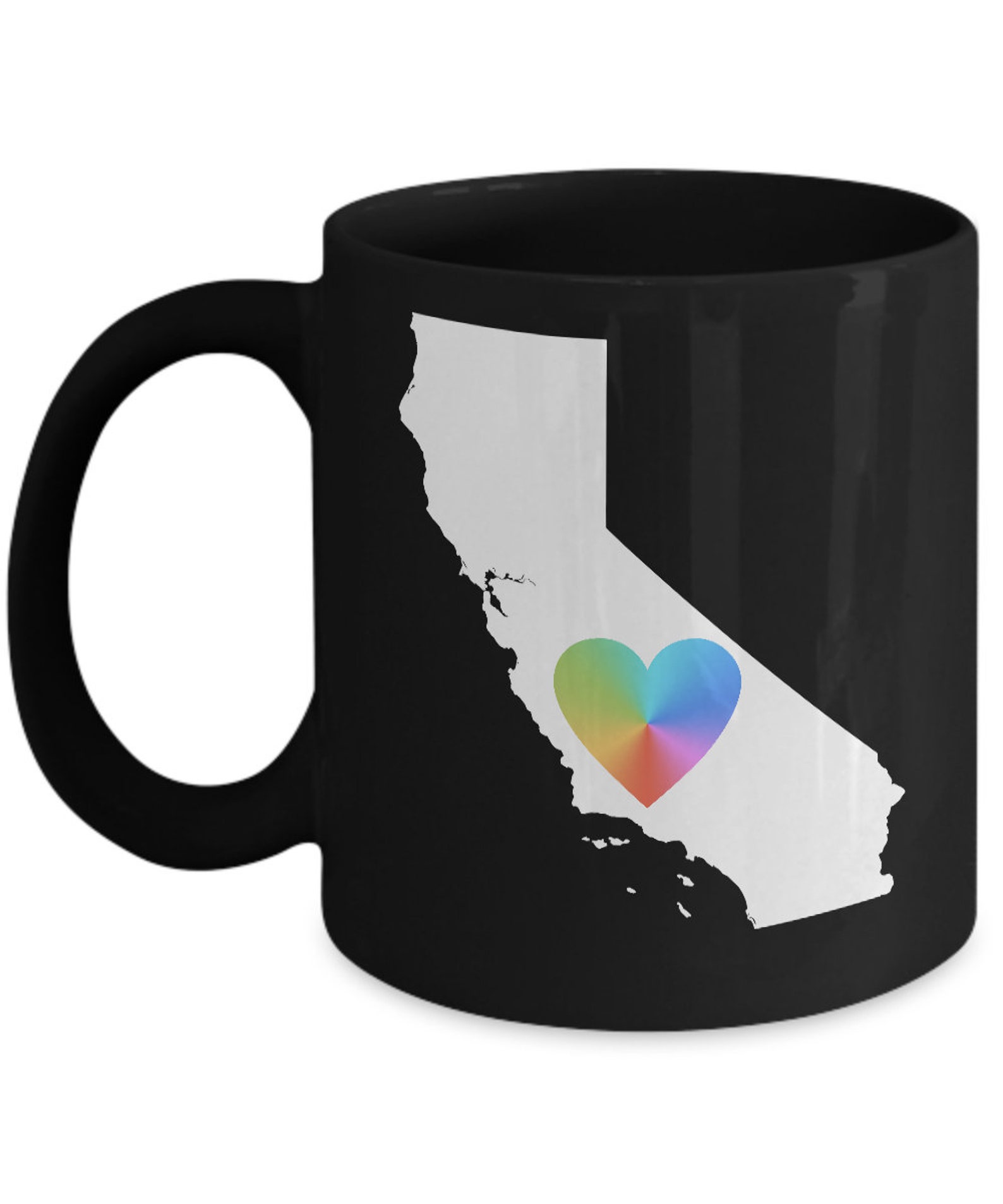 California Mug Black Coffee Cup Los Angles West Coast Home - Etsy
