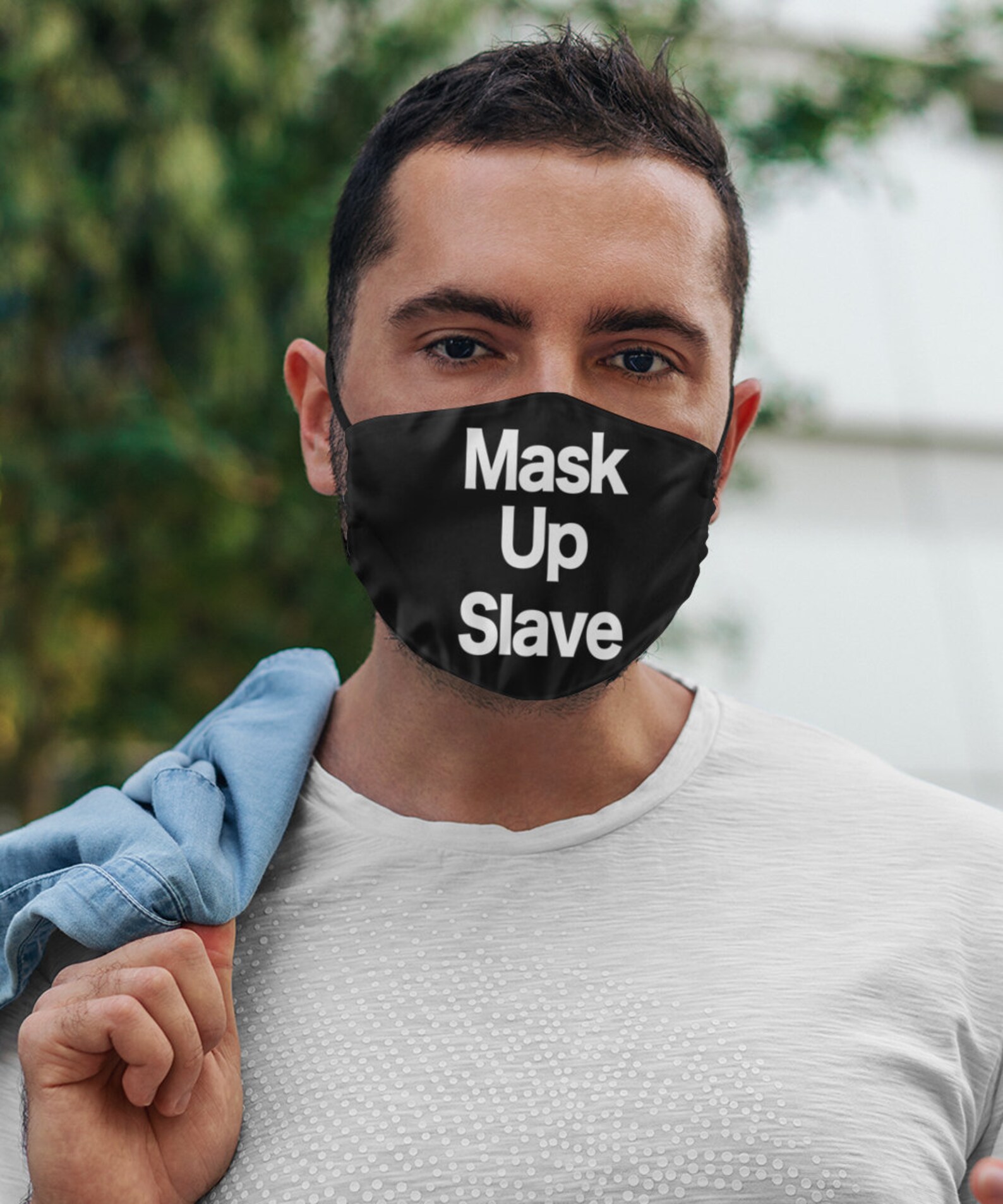 Mask up Slave Black Fabric Face Mask Global Pandemic Crisis - Etsy