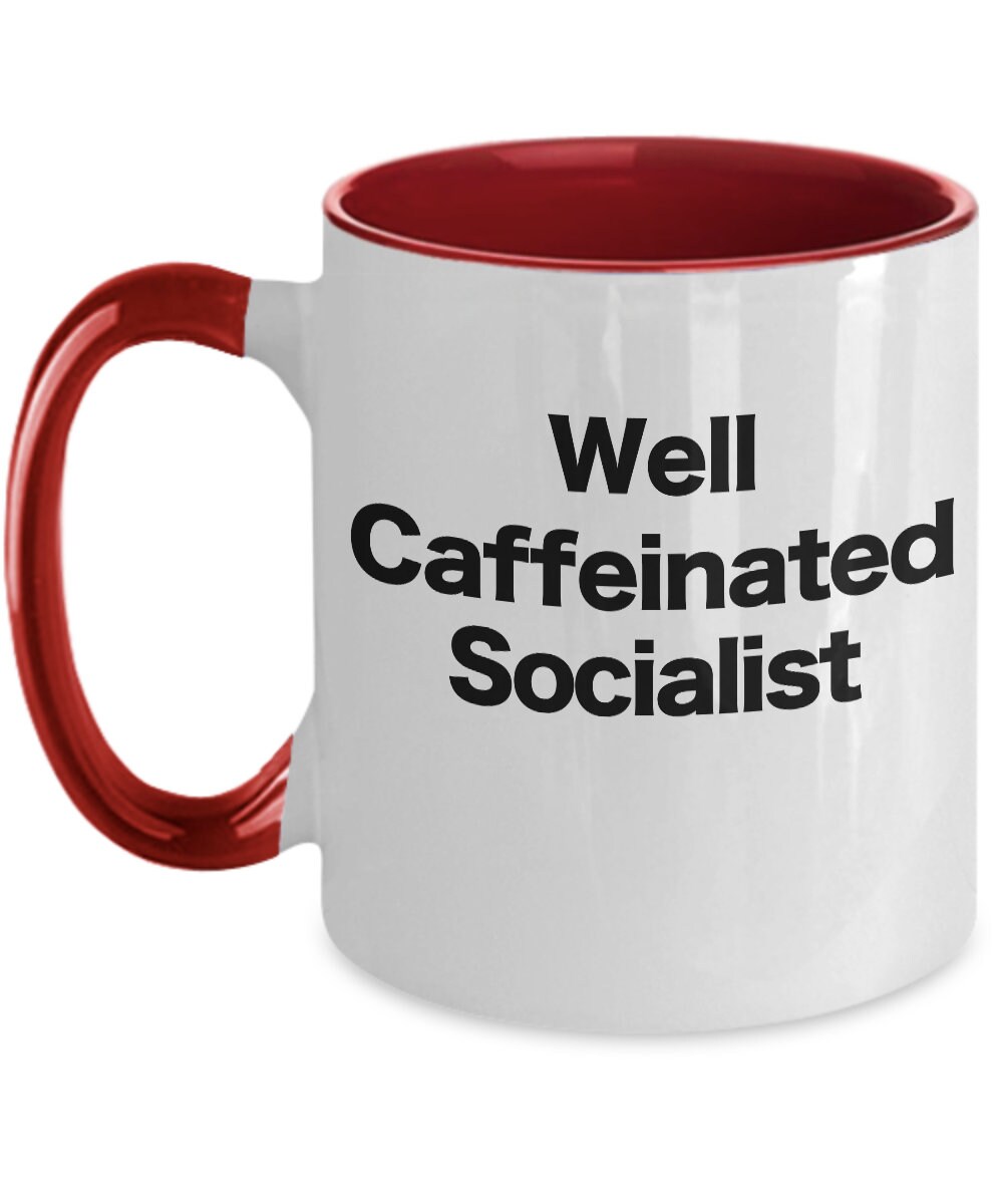 Socialism Mug Red Two Tone Coffee Cup Funny Novelty Gift for - Etsy