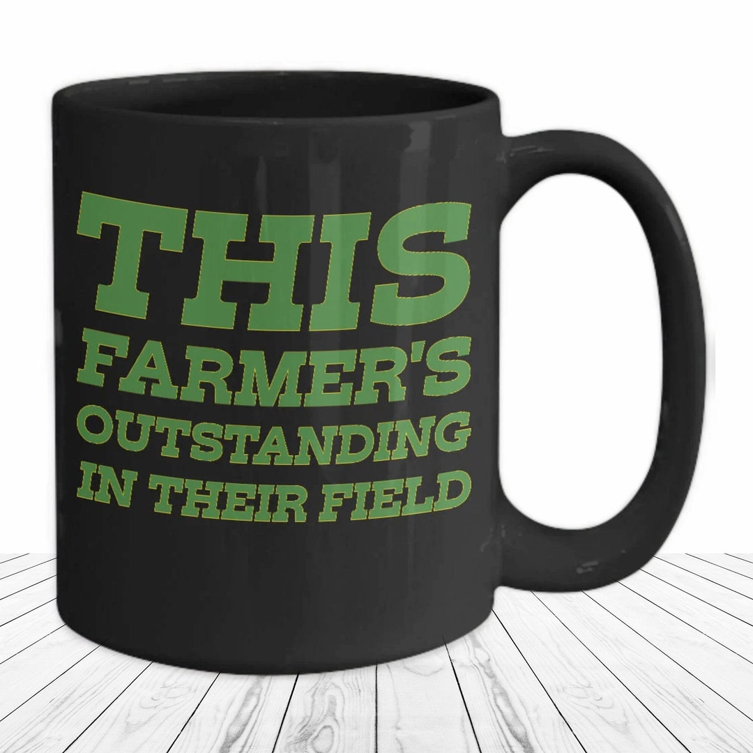 Farmer Mug Farm Life Black Coffee Cup Funny Gift for Outstanding ...