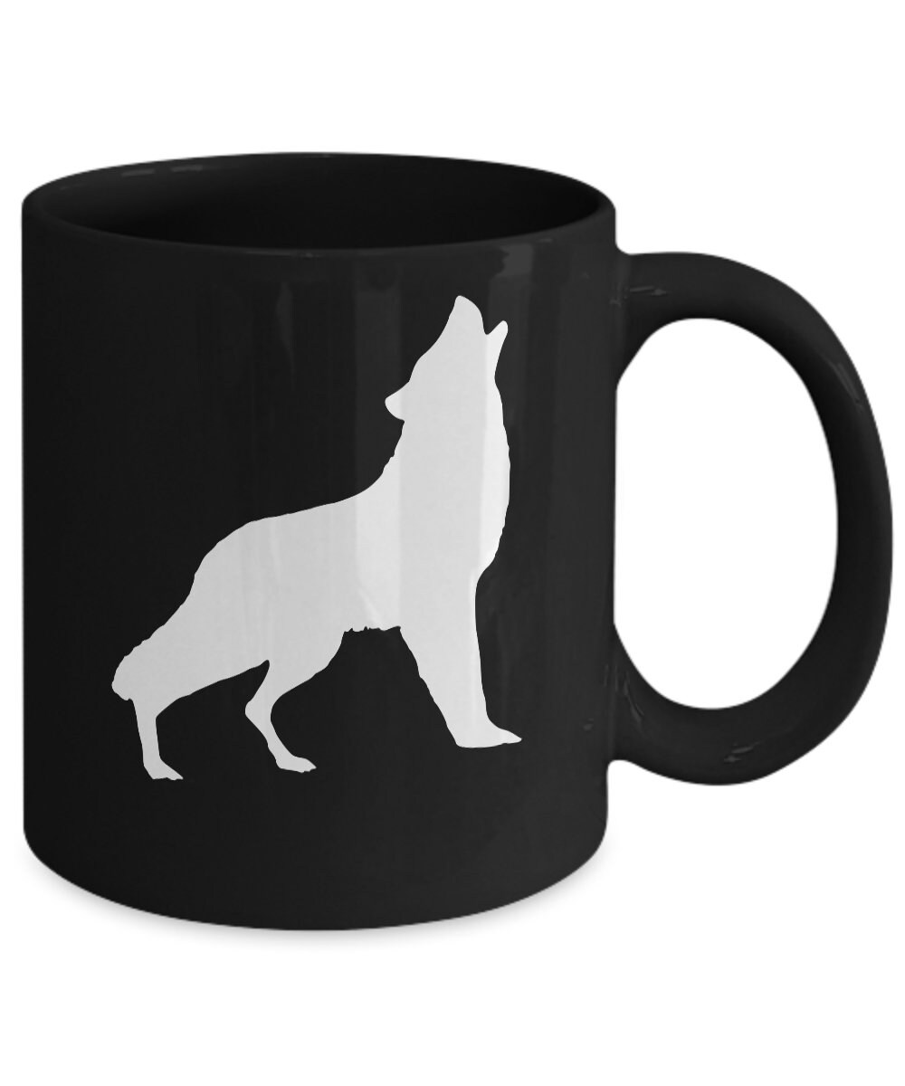 Coyote Mug Black Coffee Cup Howling Dog Gift - Etsy