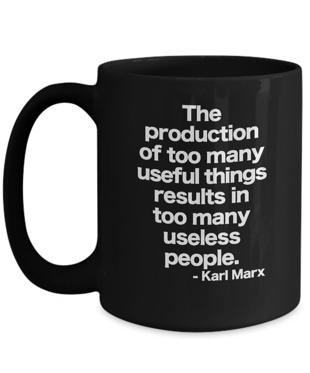 Karl Marx Mug Black Coffee Cup Funny Production Quote Gift for ...
