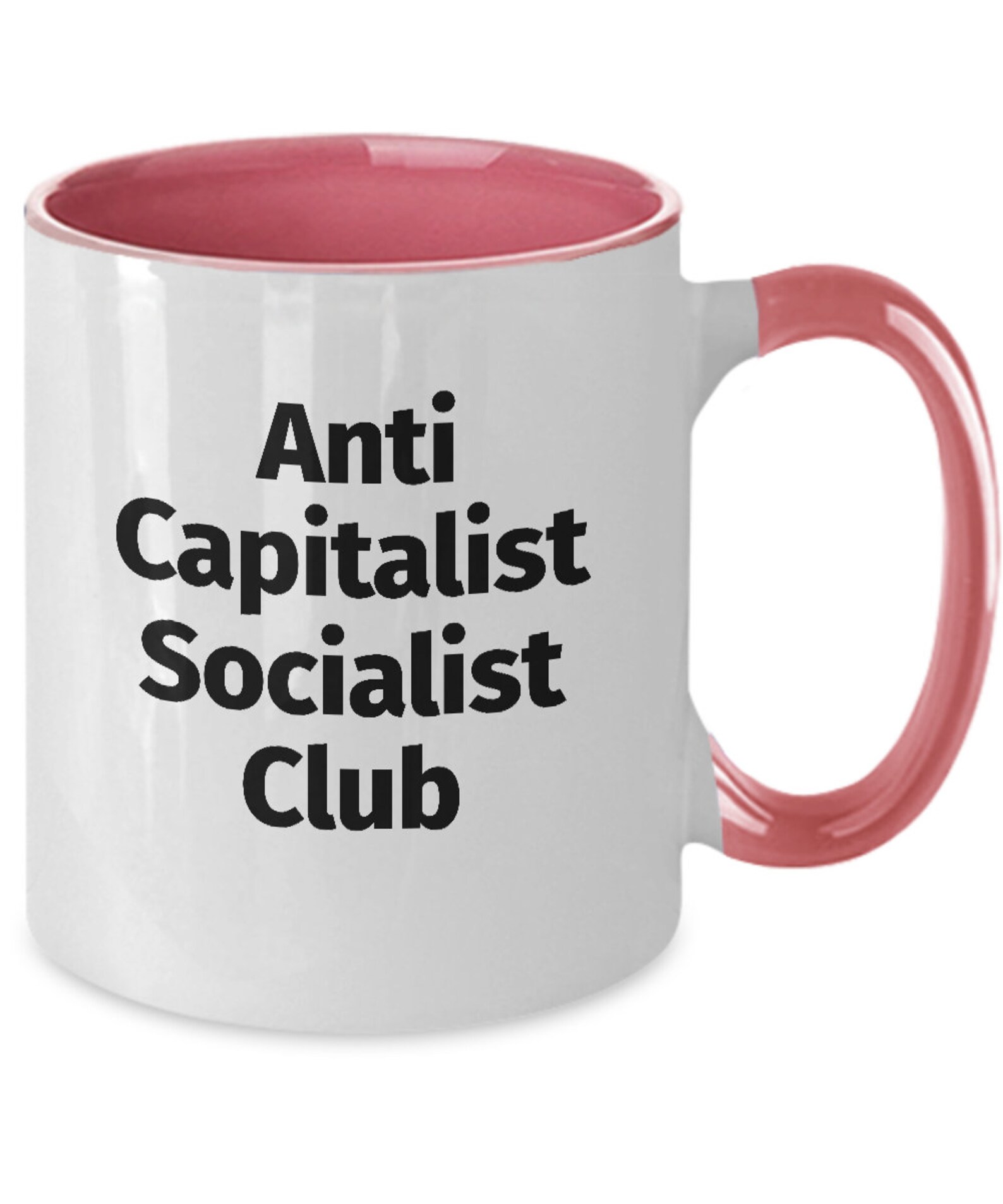 Socialist Club Mug White Two Tone Coffee Cup Anti Capitalist Communist ...