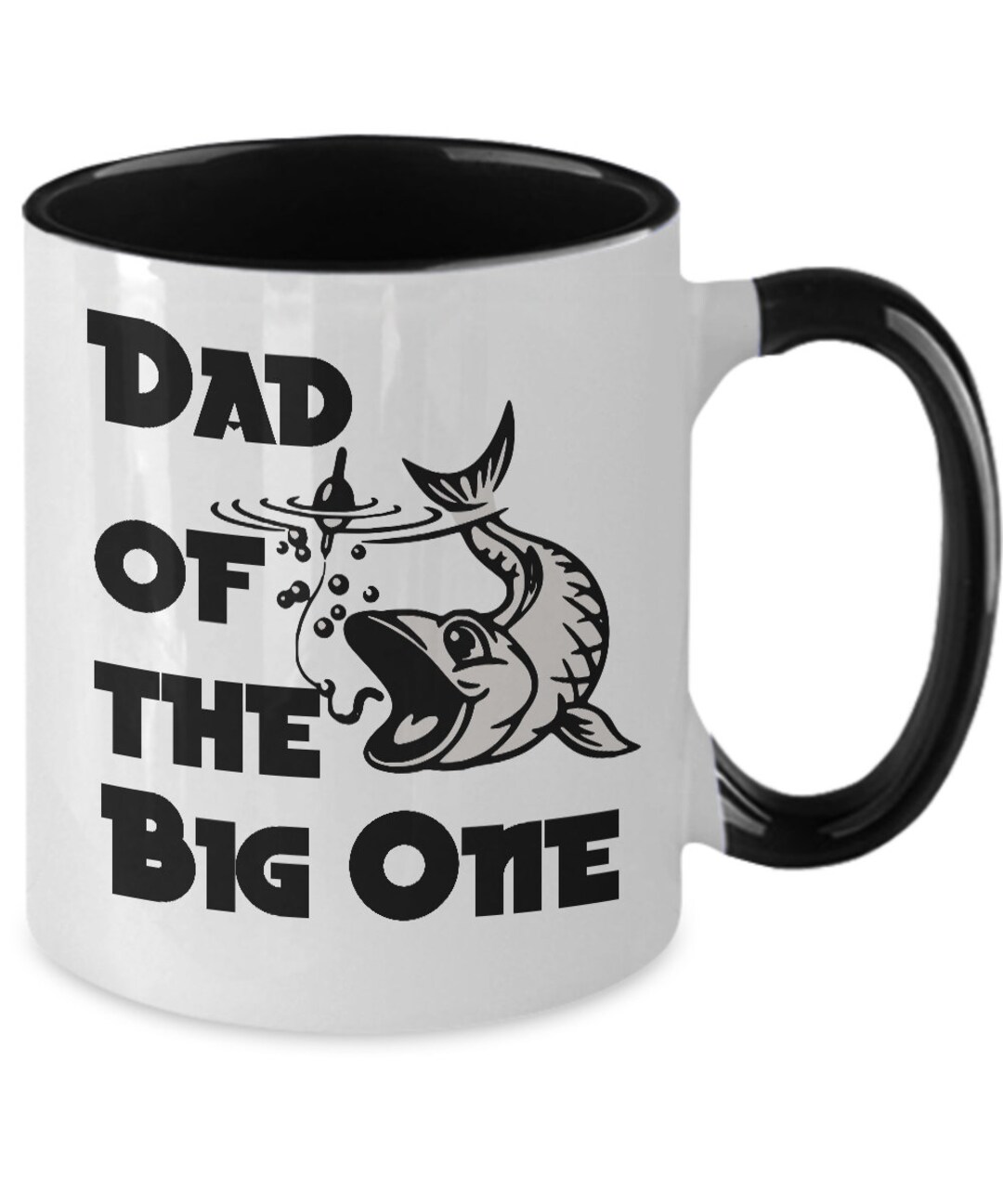 Dad of the Big One Mug White Two Tone Coffee Cup Funny Gift for New ...